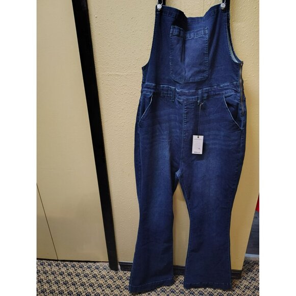 Judy Blue | Pants & Jumpsuits | Judy Blue Flare Bib Overalls Denim Blue ...
